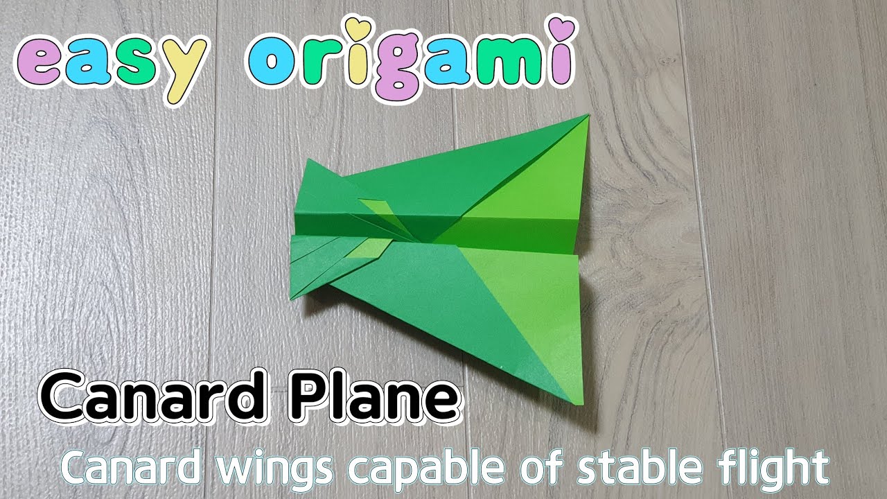 Easy Origami - Paper plane (Canard plane) - YouTube
