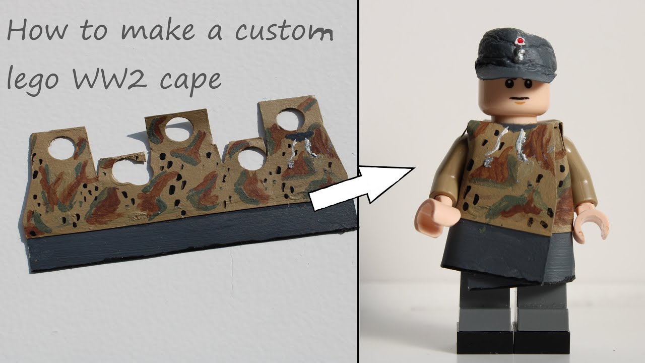 How to make a custom Lego WW2 WW1 cape | Brick Motion's6026 - YouTube