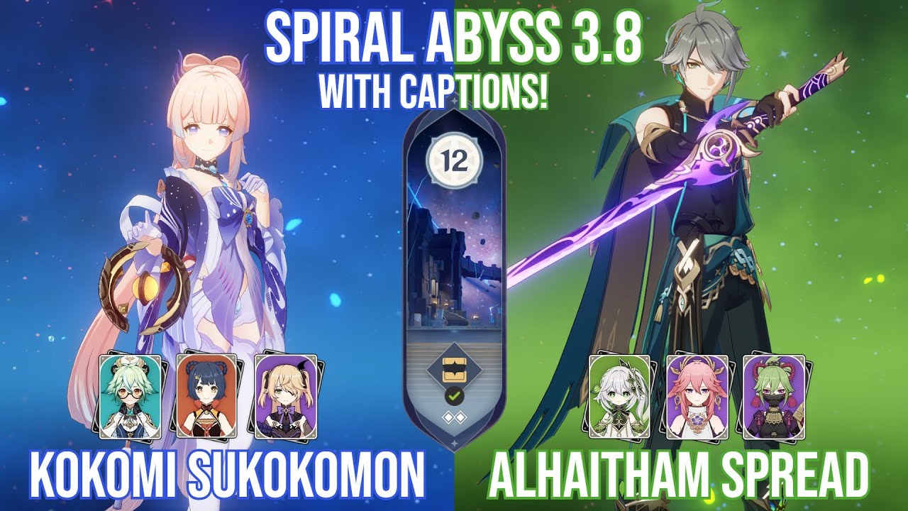 C0 Kokomi Sukokomon & C1 Alhaitham Spread - Genshin Impact Abyss 3.8 ...