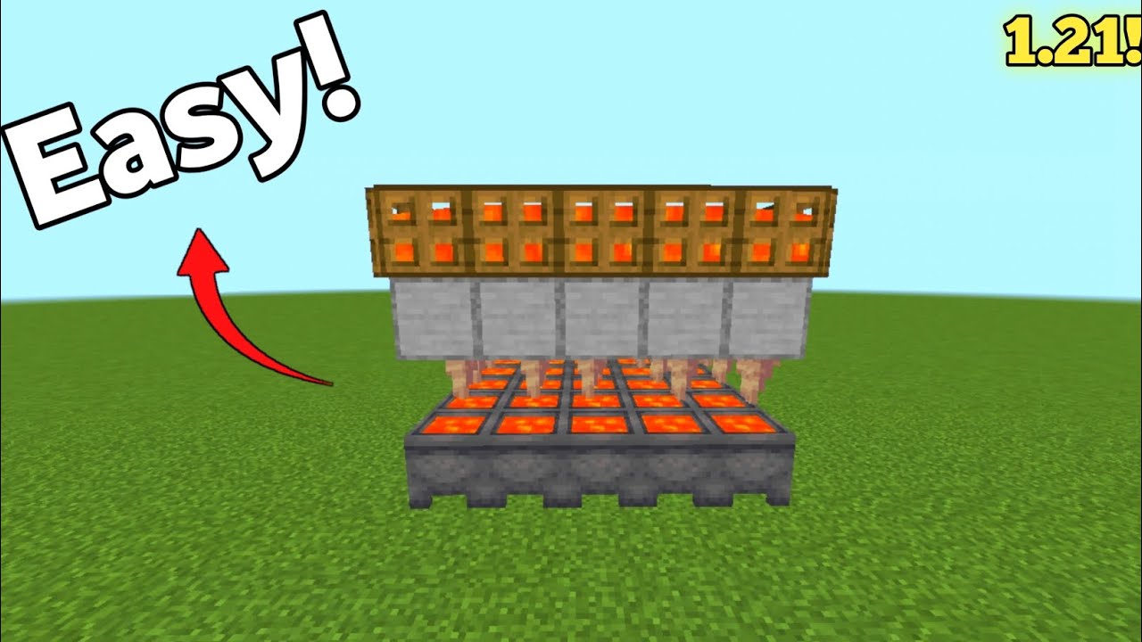 Minecraft: How to make Easy Lava Farm | MCPE! | 1.21! | Tutorial! - YouTube