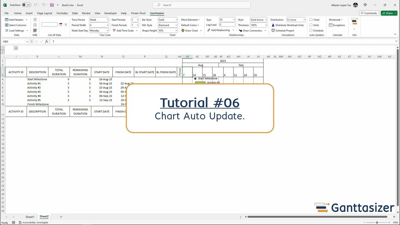 Ganttasizer Tutorial #06: Chart Auto Update - YouTube