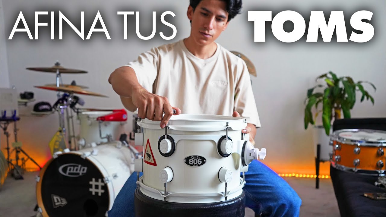 CÓMO AFINAR TUS TOMS - Clase de Batería - YouTube