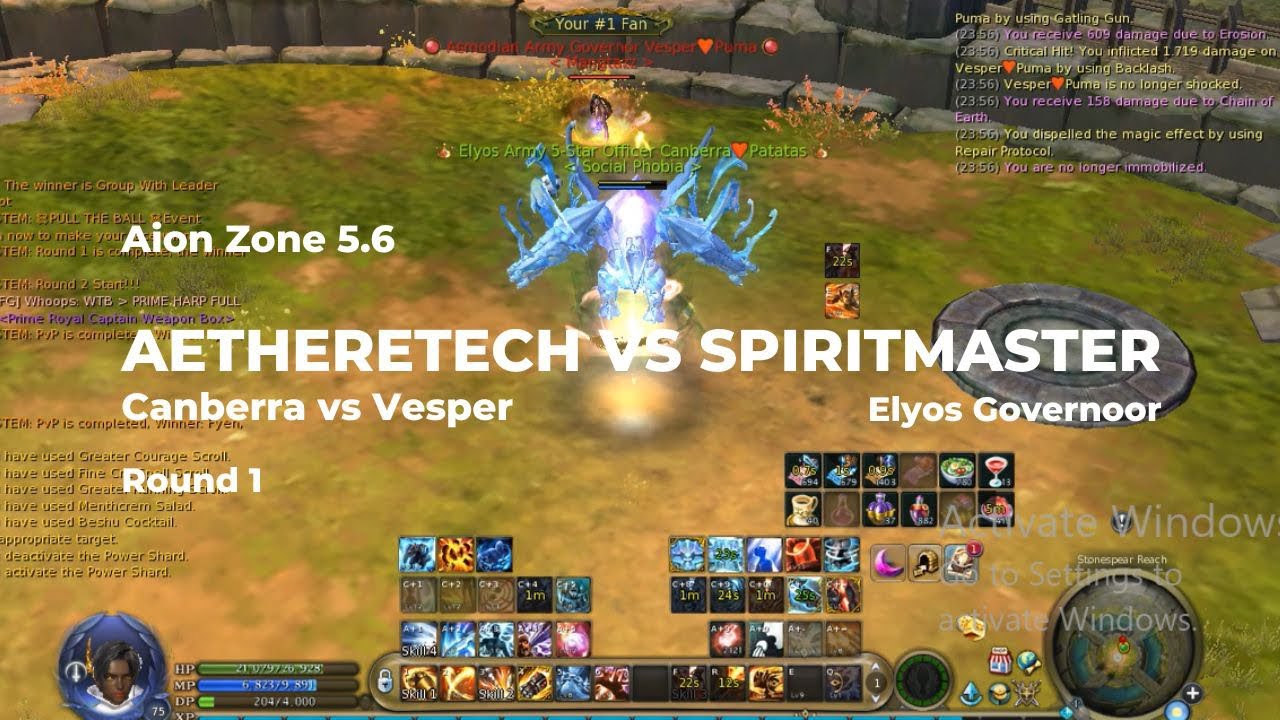 Aion Zone 5.6 Aethertech VS Spiritmaster Governoor - Canberra vs Vesper (Round 1) - YouTube
