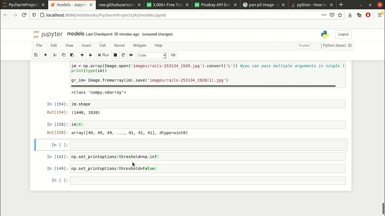 showing all the elements of a numpy array in Jupyter - YouTube