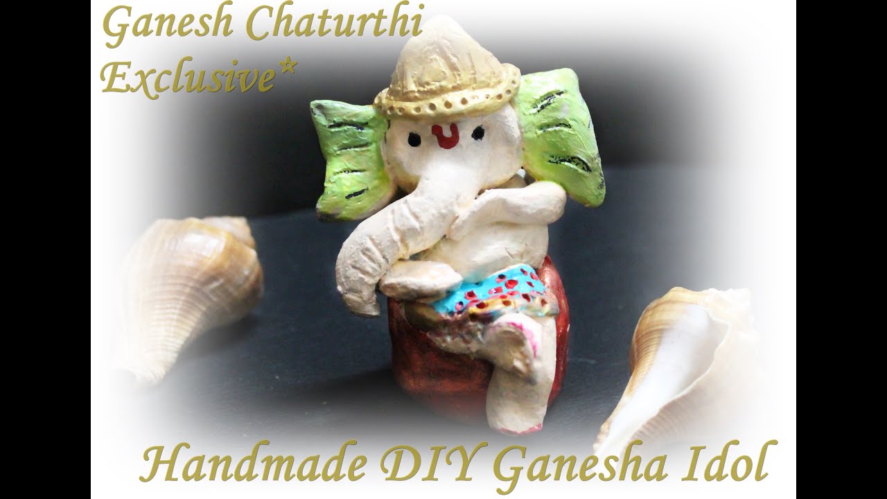 DIY Lord Ganesh idol making - YouTube