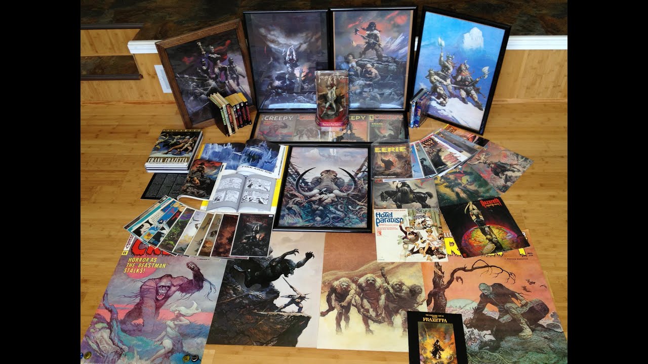 Frank Frazetta Collection ... so far. - YouTube