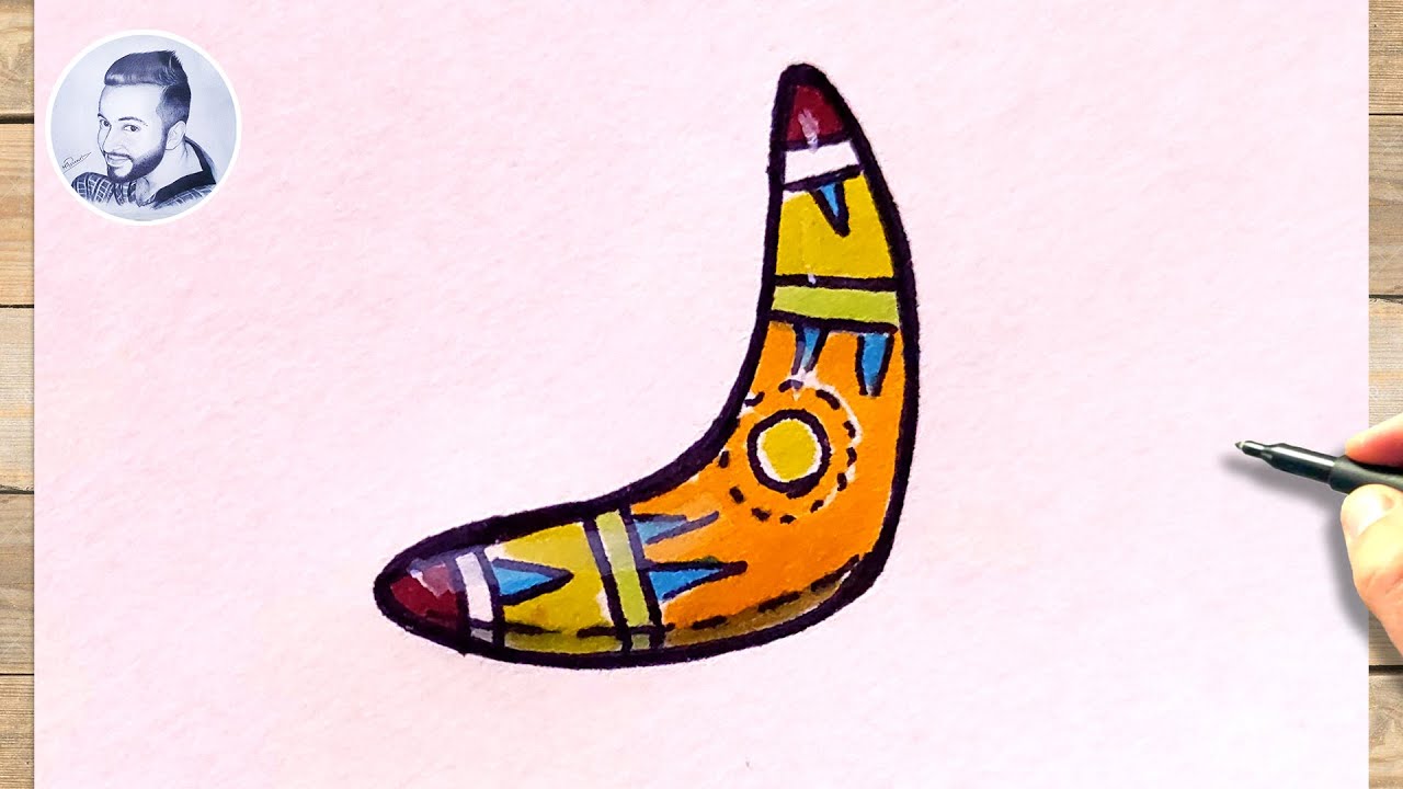 Comment dessiner un boomerang facilement - YouTube