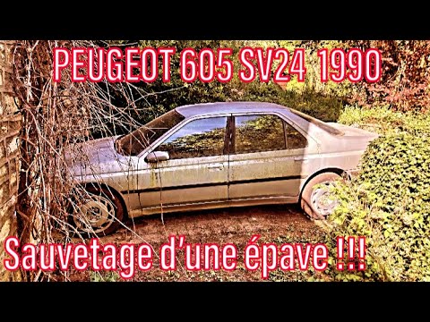 BARN FIND PEUGEOT 605 SV24 : l’épave oubliée