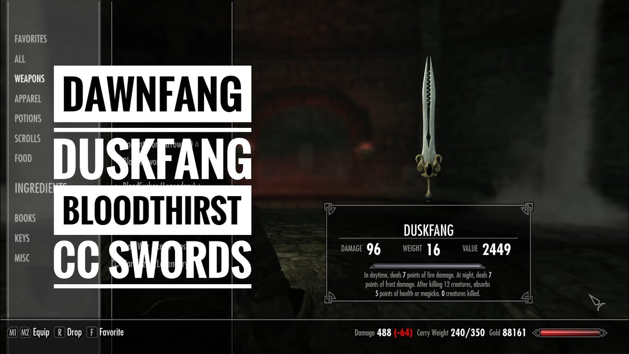 Skyrim SE (Special Edition) | Dawnfang & Duskfang | Bloodthirst ...