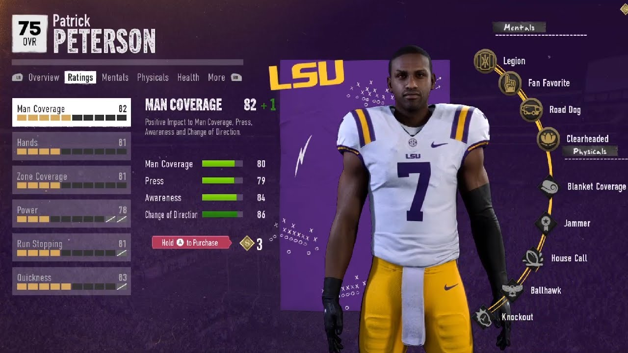 How To Create Patrick Peterson CFB 25 RTG - YouTube