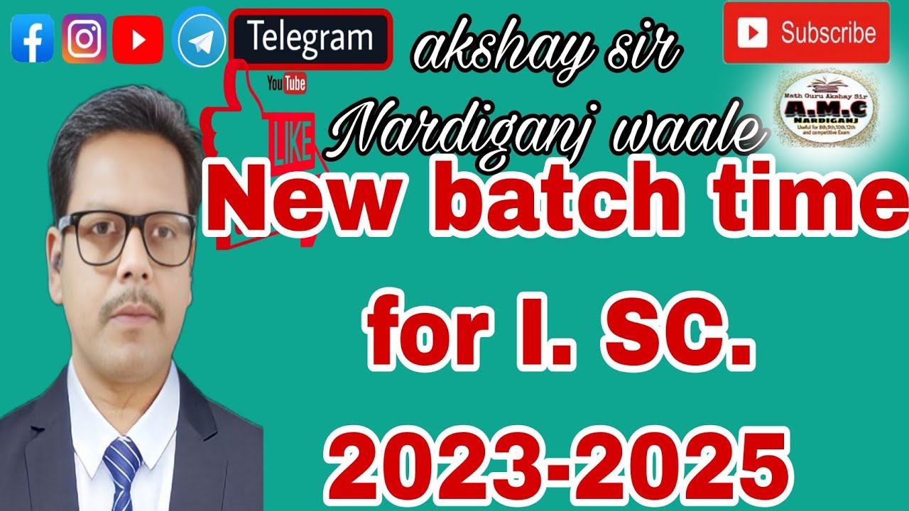 New batch time for I. SC.#time table for new batch of isc. - YouTube