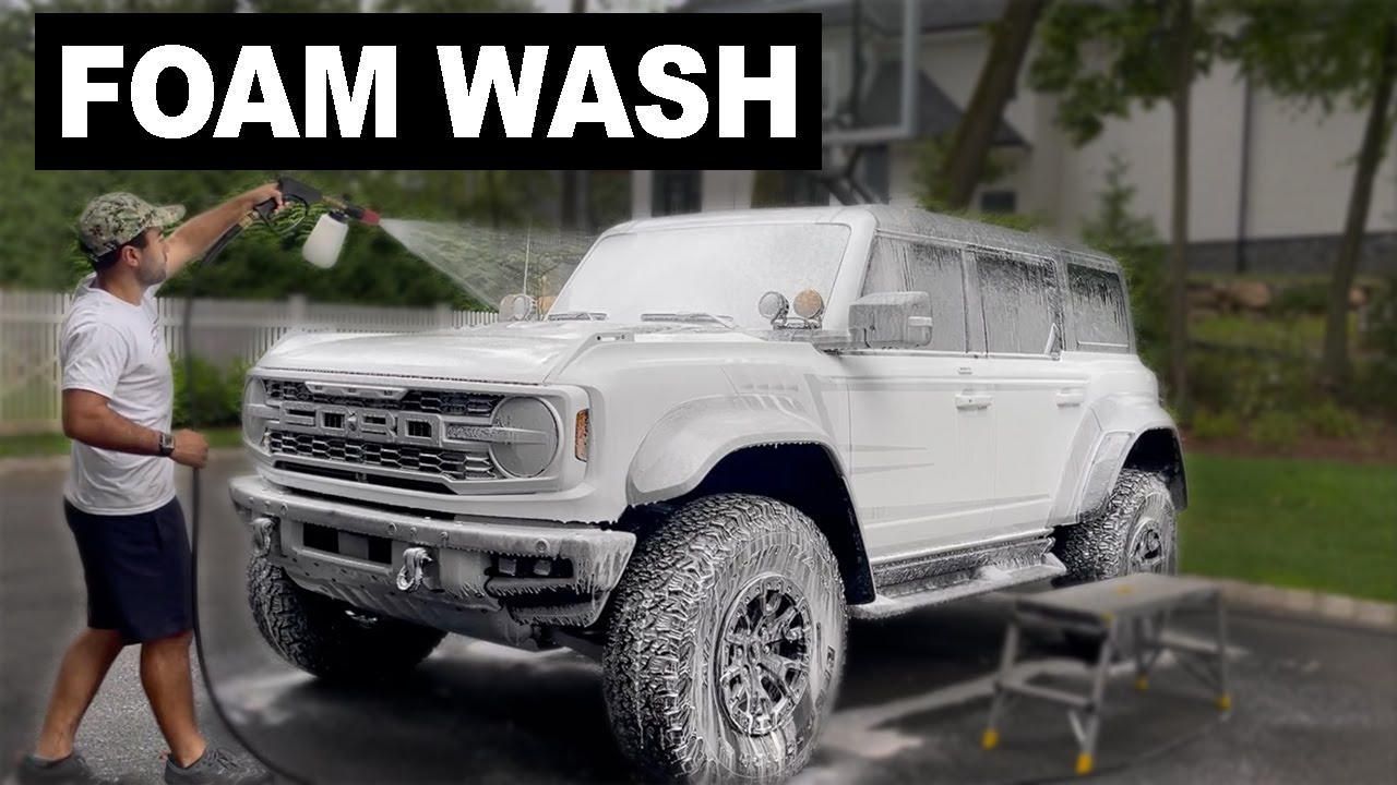 ASMR Foam Wash Ford Bronco Raptor + Carpet Shampoo - YouTube