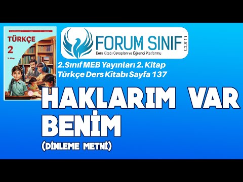 Haklarım Var Benim Şarkısı (2. Sınıf Türkçe MEB Yayınları)