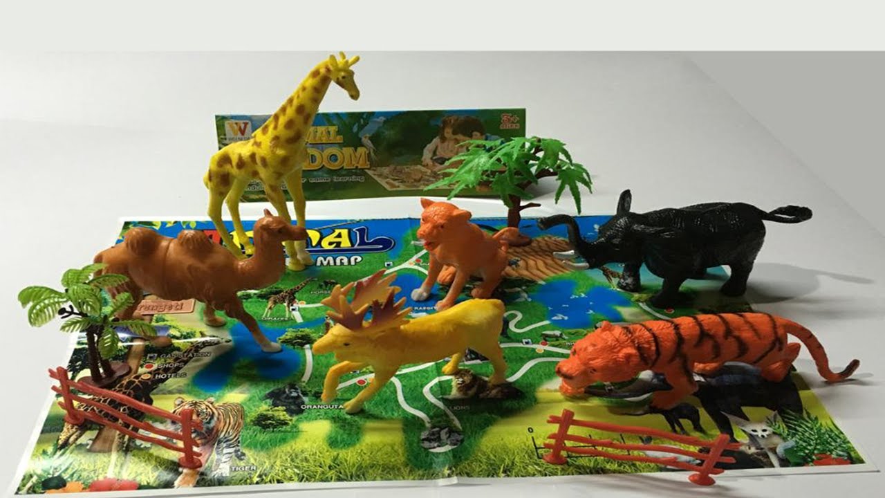 Harimau Gajah Jerapah Kuda Zebra mainan untuk anak anak - YouTube