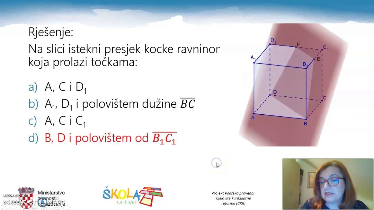 Matematika - 2.r SŠ - Točke, pravci i ravnine u prostoru, 2. dio - YouTube
