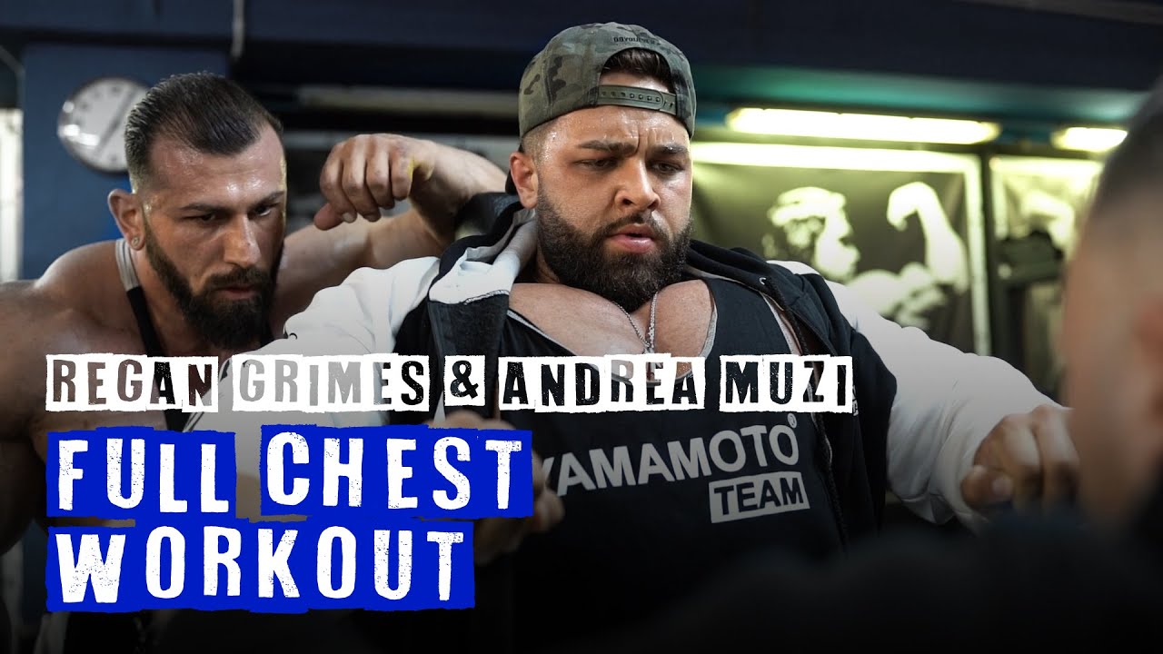 Regan Grimes & Andrea Muzi IFBB Pro | Full Chest Workout Day in Rome ...