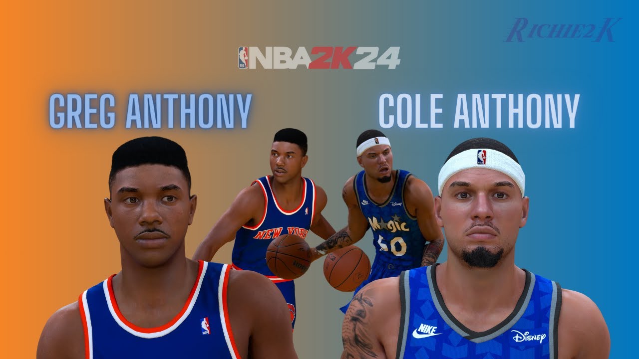 Cole Anthony & Greg Anthony Face Creation NBA 2K24 - YouTube