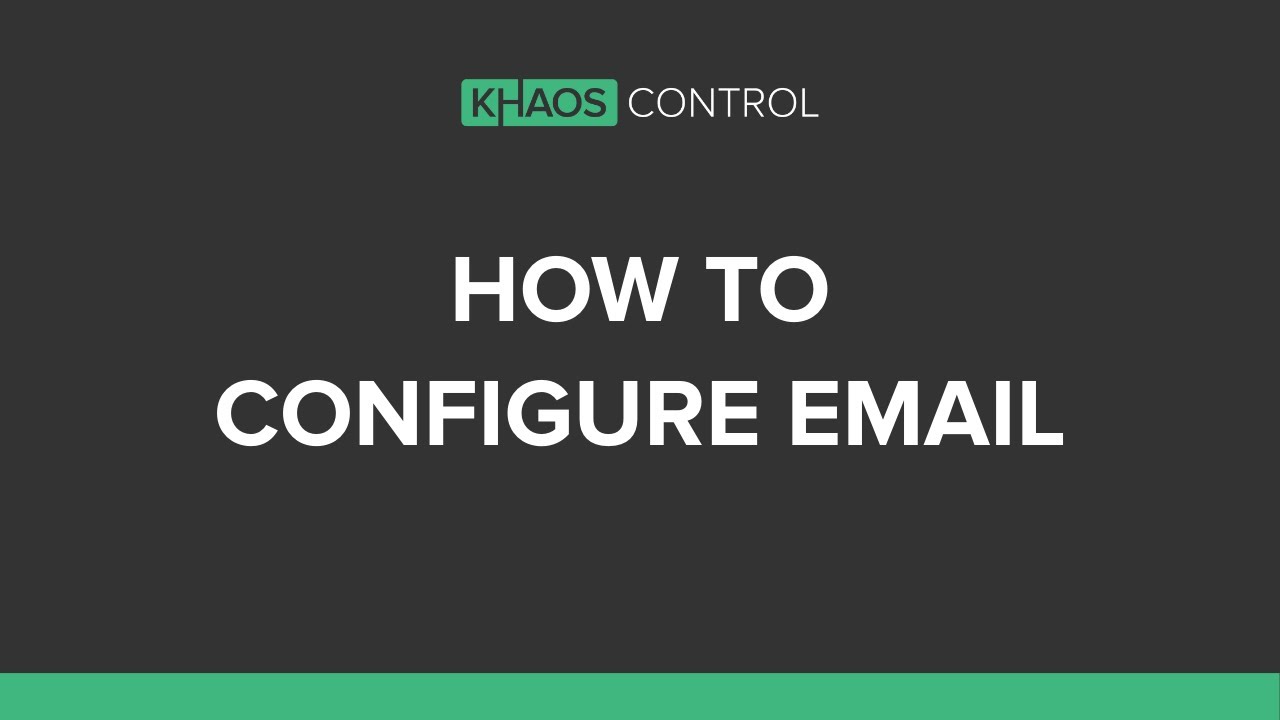 How To Configure Email Settings - YouTube