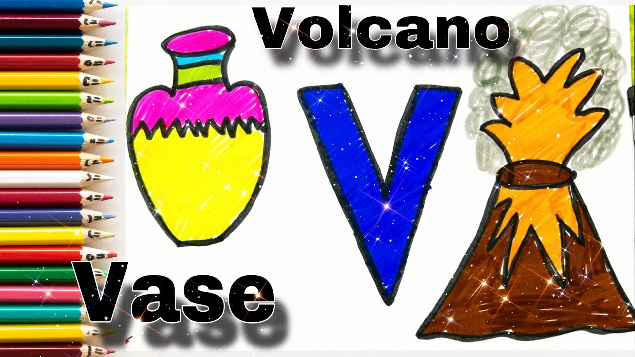 Alphabet V Drawing || How To Draw Alphabet A-Z Drawing |Alphabet V ...