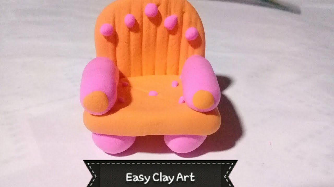Easy Clay Art | Clay Couch | Simple Clay Art for Kids | Polymer Clay ...