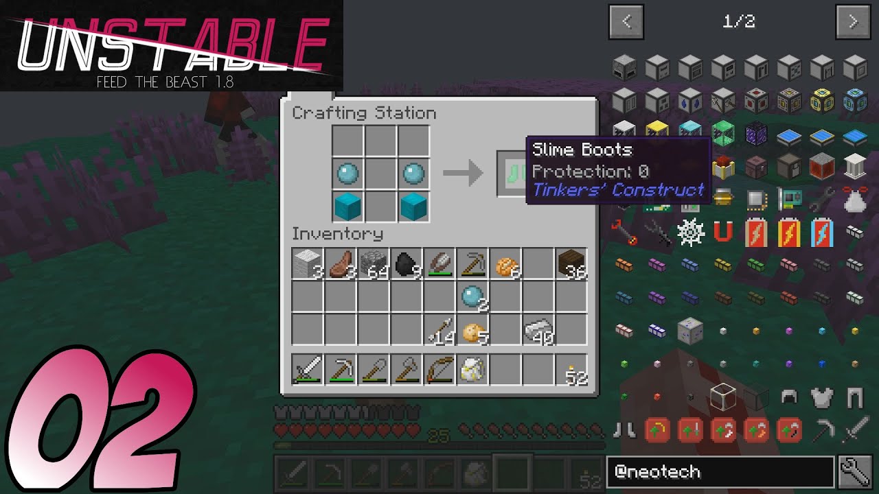 Ryotcraft FTB Unstable - Ep 2 - Slime boots for the win!!! - YouTube