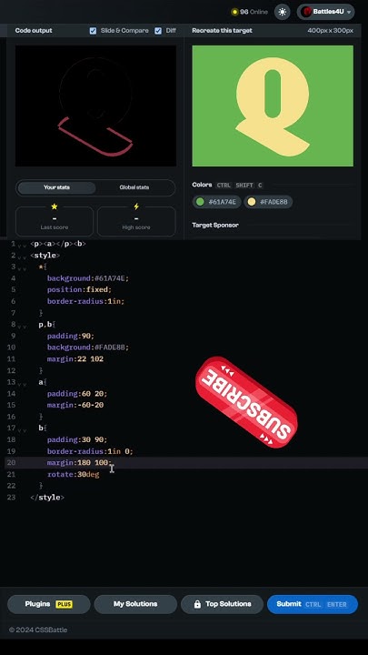 13/12/2024 - CSS battle - Daily Challenge Solution - 100% Match | #html #css #cssbattle - YouTube