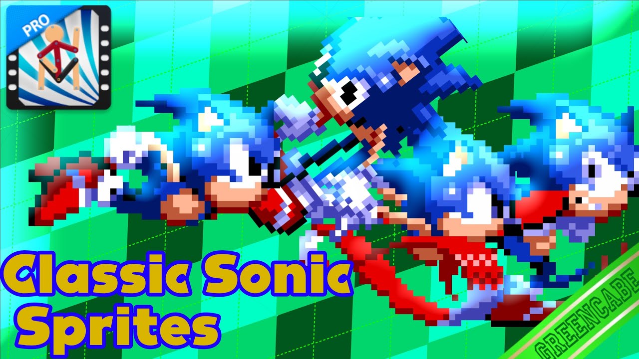 The Classic Sonic Sprites Sticknodes Test Animation - YouTube