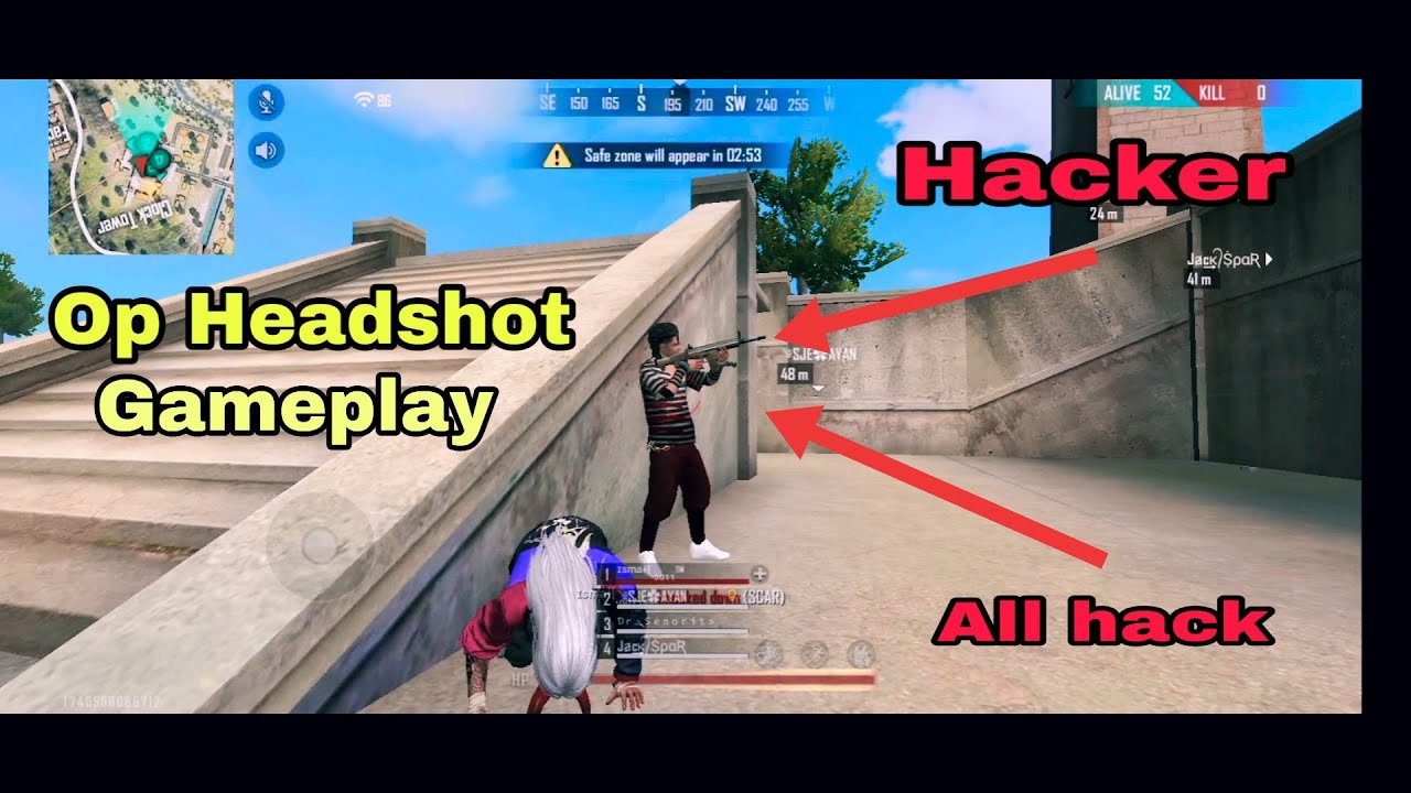 op headshot gameplay and Hacker all hack - YouTube