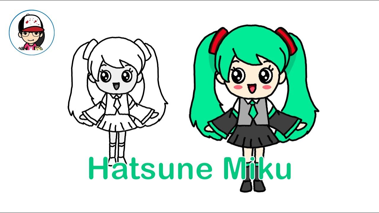 How to Draw Hatsune Miku Easy - YouTube