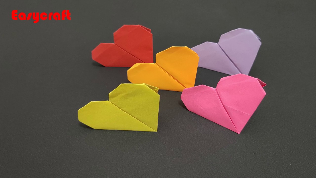 How to Fold Paper Heart - YouTube
