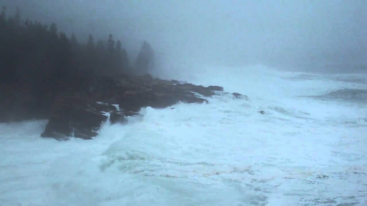 Acadia National Park Storm Surge at Monument Cove 4/17/11 - YouTube