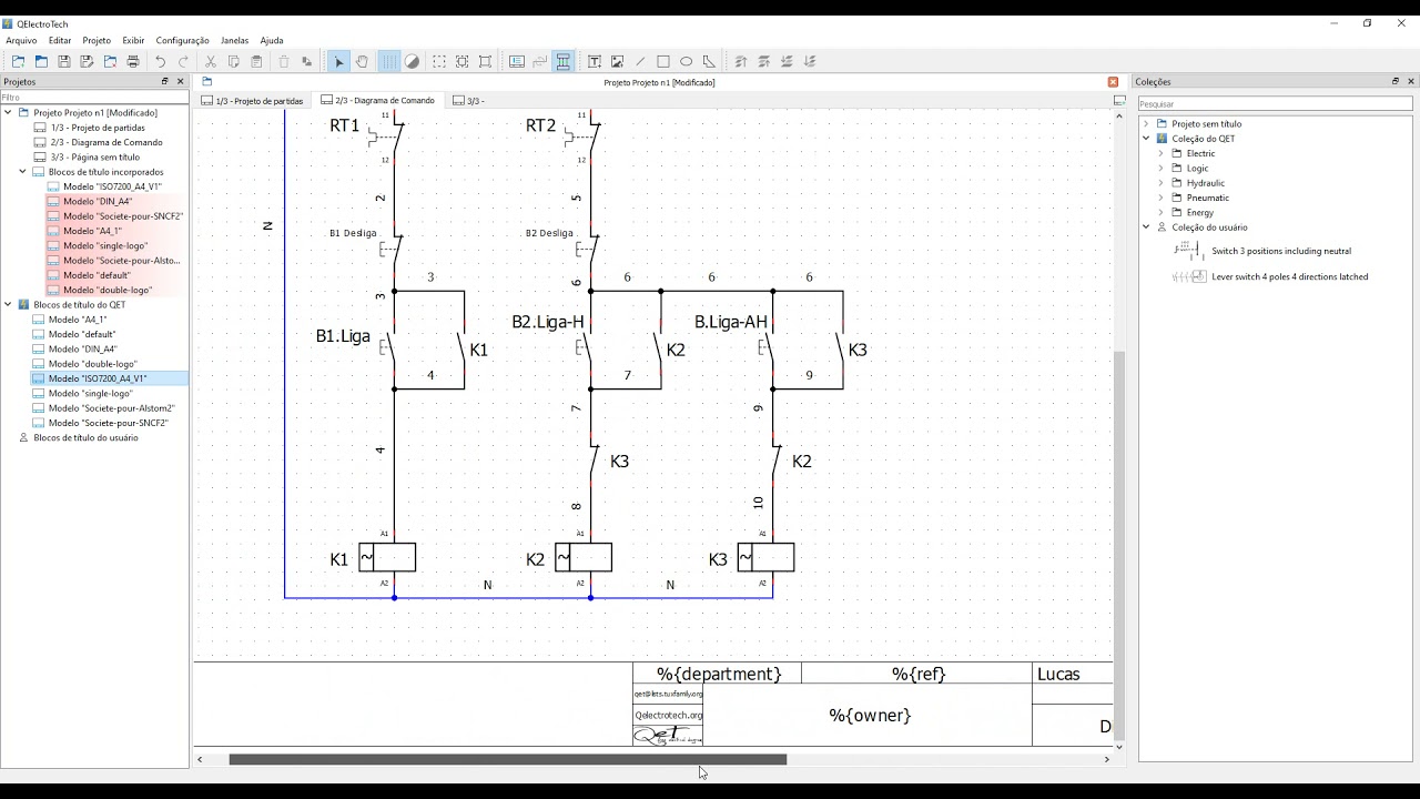 Primeiros passos no QElectroTech - Configurando a legenda. - YouTube