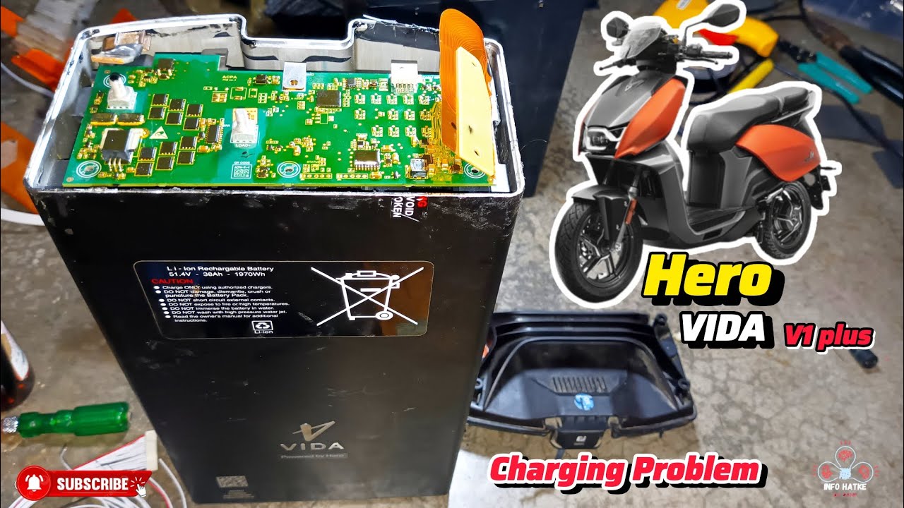 Hero VIDA V1 PLUS Battery charging problem Hero vida Battery open SMART ...