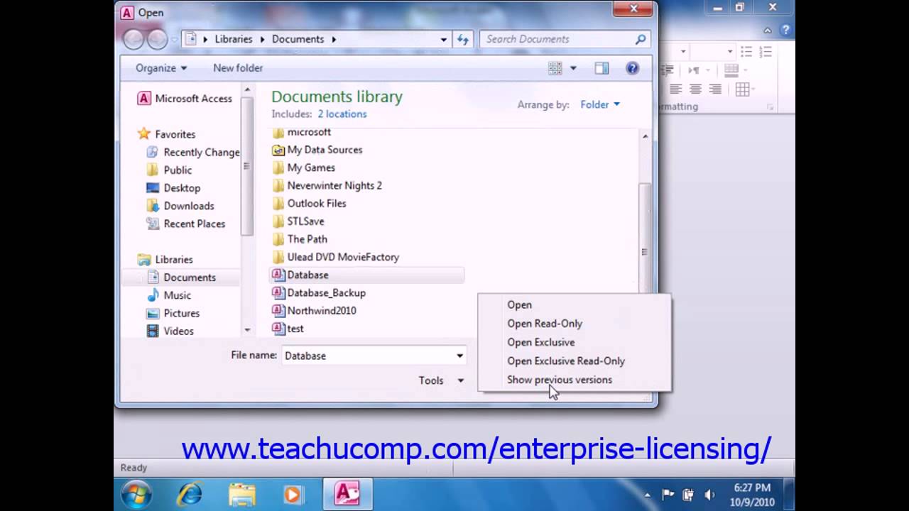Microsoft Office Access Tutorial 2010 Advanced Features 20.4 Employee Group Training - YouTube