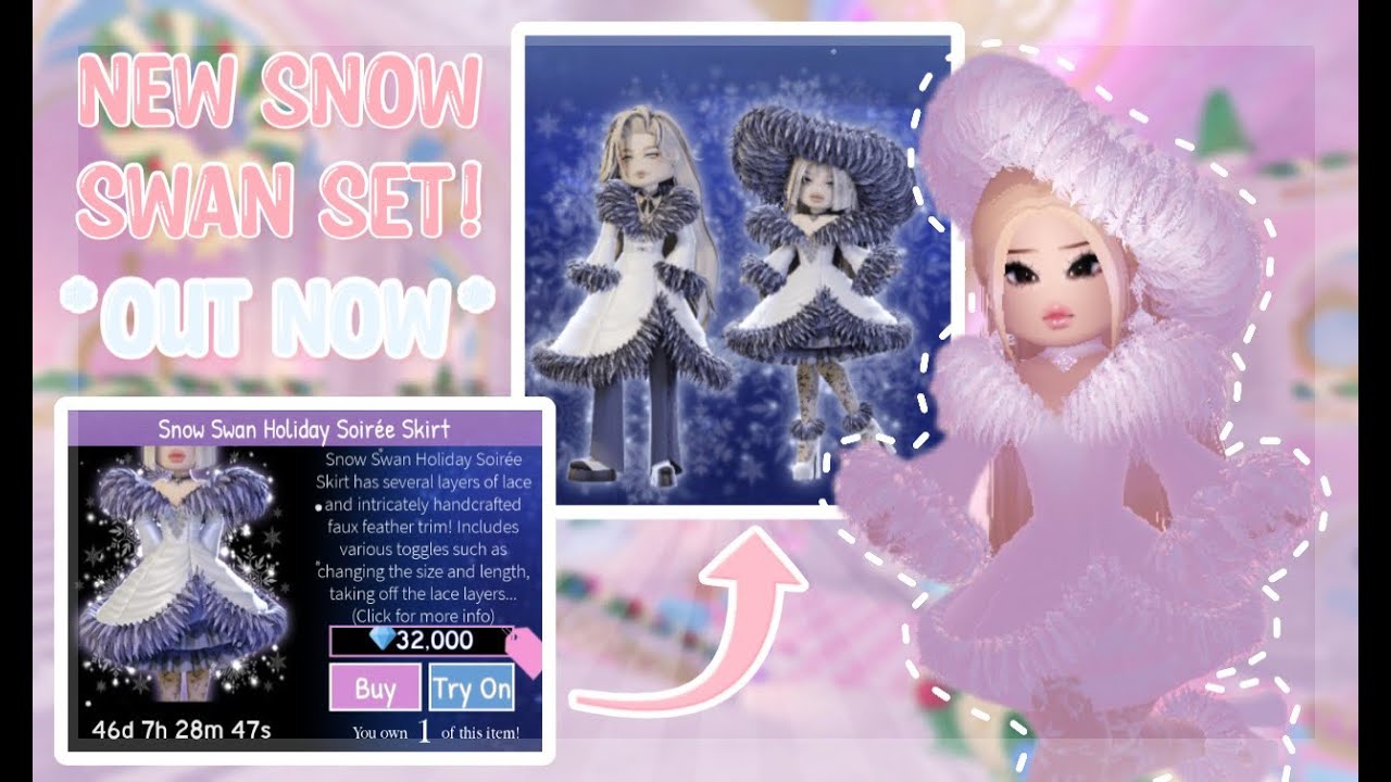 *NEW* SNOW SWAN SET OUT NOW! BY PURESWEETENER! Royale High - YouTube