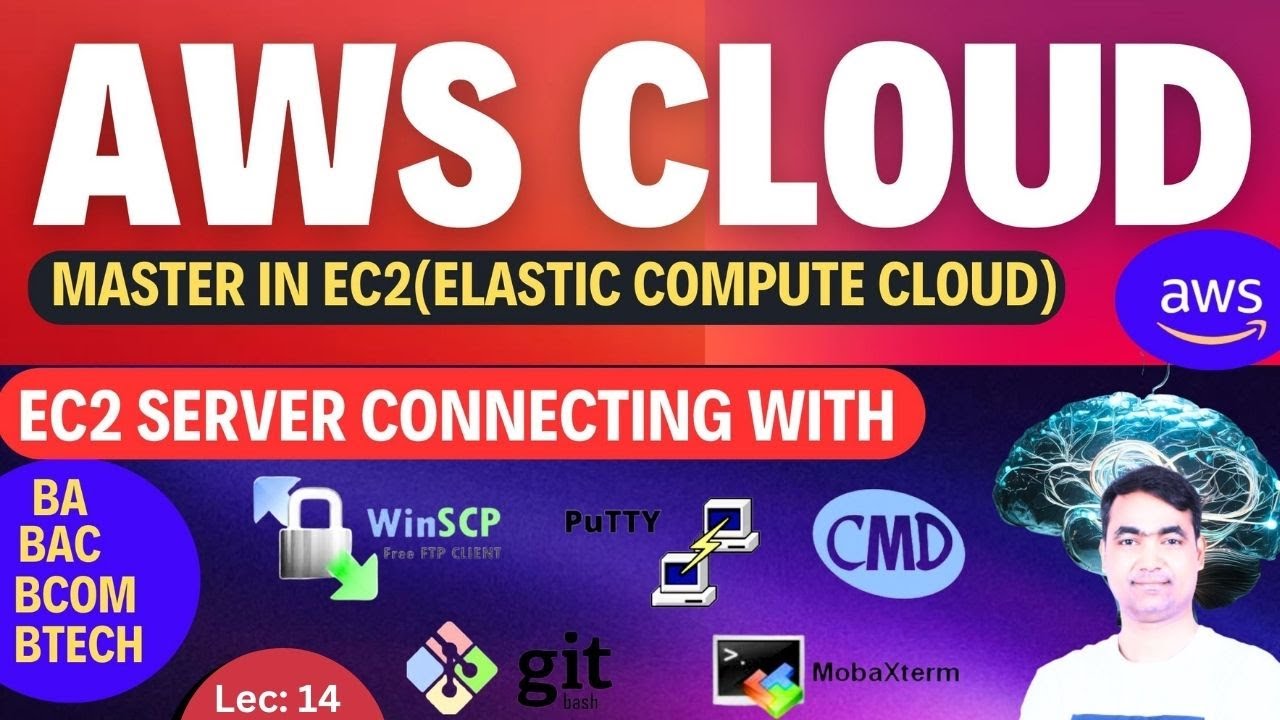 Aws Tutorial 13 Connect Linux Server With Putty Winscp Mobaxterm Cmd Gitbash 🔥 Youtube