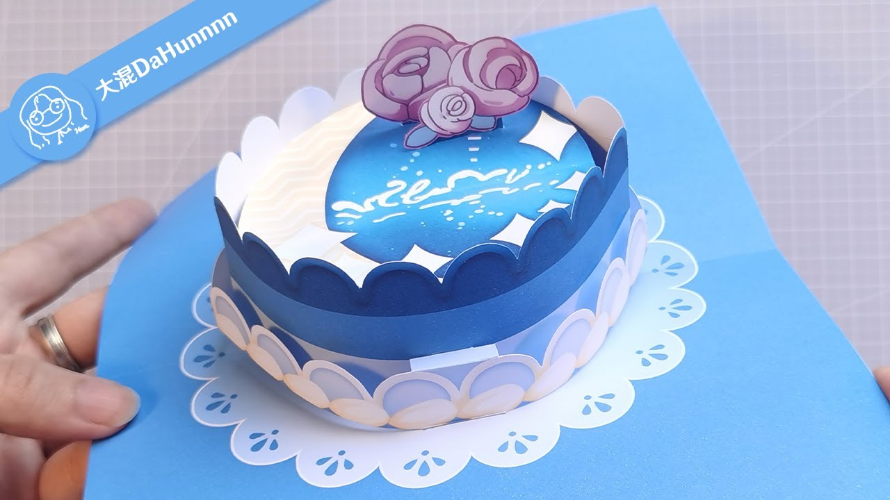 Cream Cake Pop-up Card | Cake for Traveler - YouTube