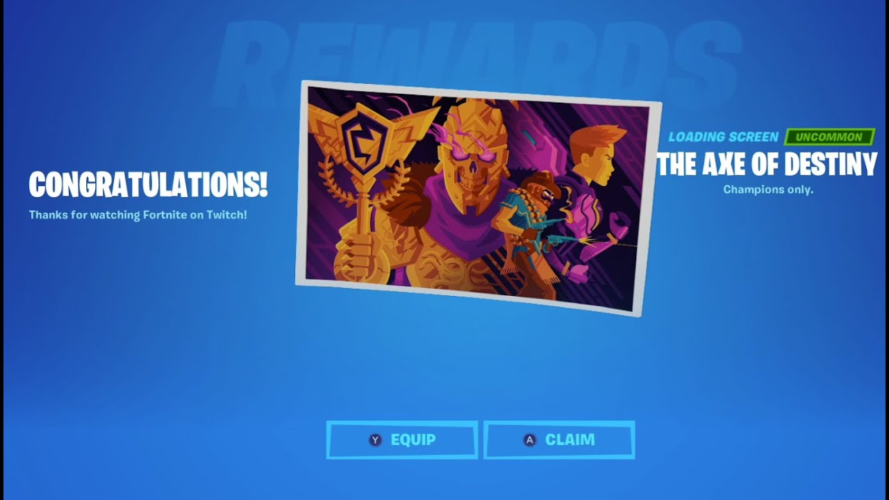 FREE Rewards THE AXE OF DESTINY Loading Screen in Fortnite - YouTube