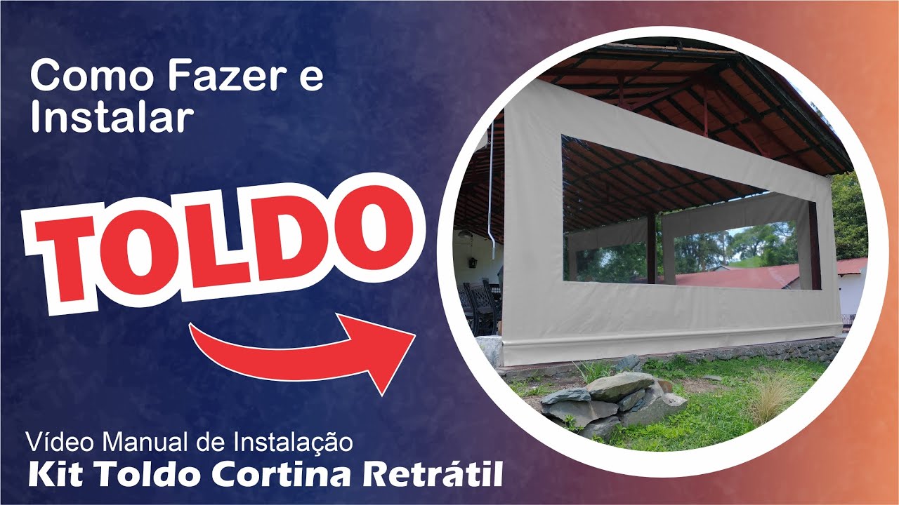 Como Montar e Instalar Toldo Cortina Retrátil - Kit Sem Tubos - YouTube