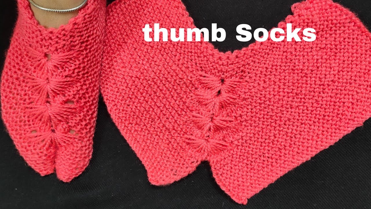 Amazing flower design ladies thumb socks design (6-7) no फुल के डिजाइन ...