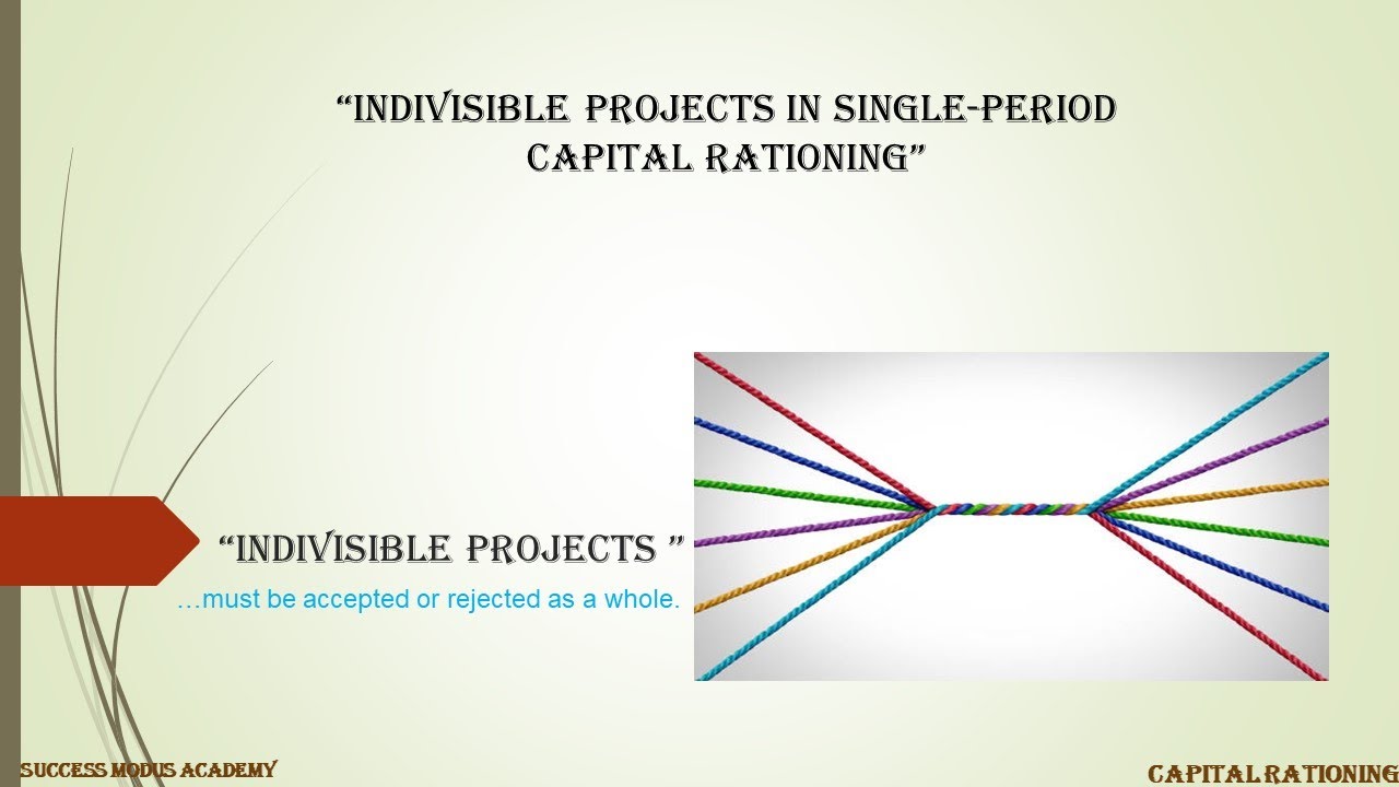 7. Indivisible Projects in Single-Period Capital Rationing - YouTube