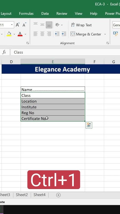 Excel Shortcut Trick- How to Insert Dot Lines😛 #excel #msexcel # ...