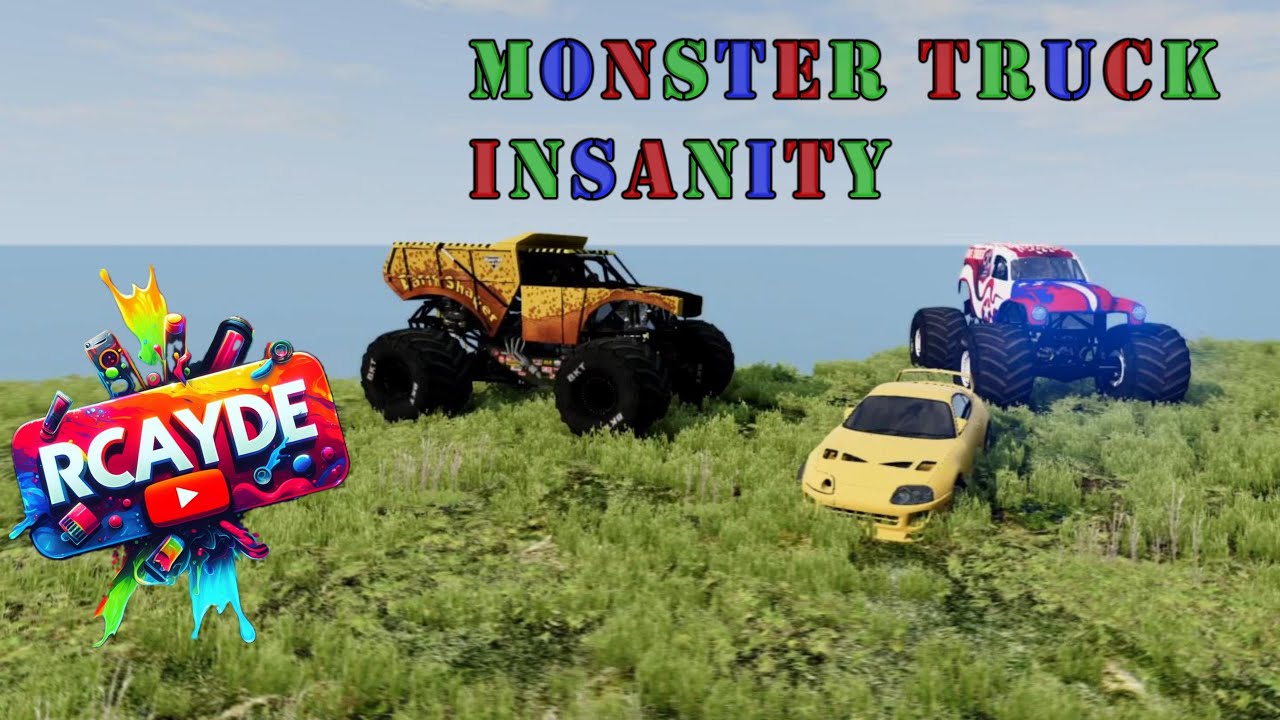 MONSTER TRUCK INSANITY! DOWNHILL MAYHEM - YouTube