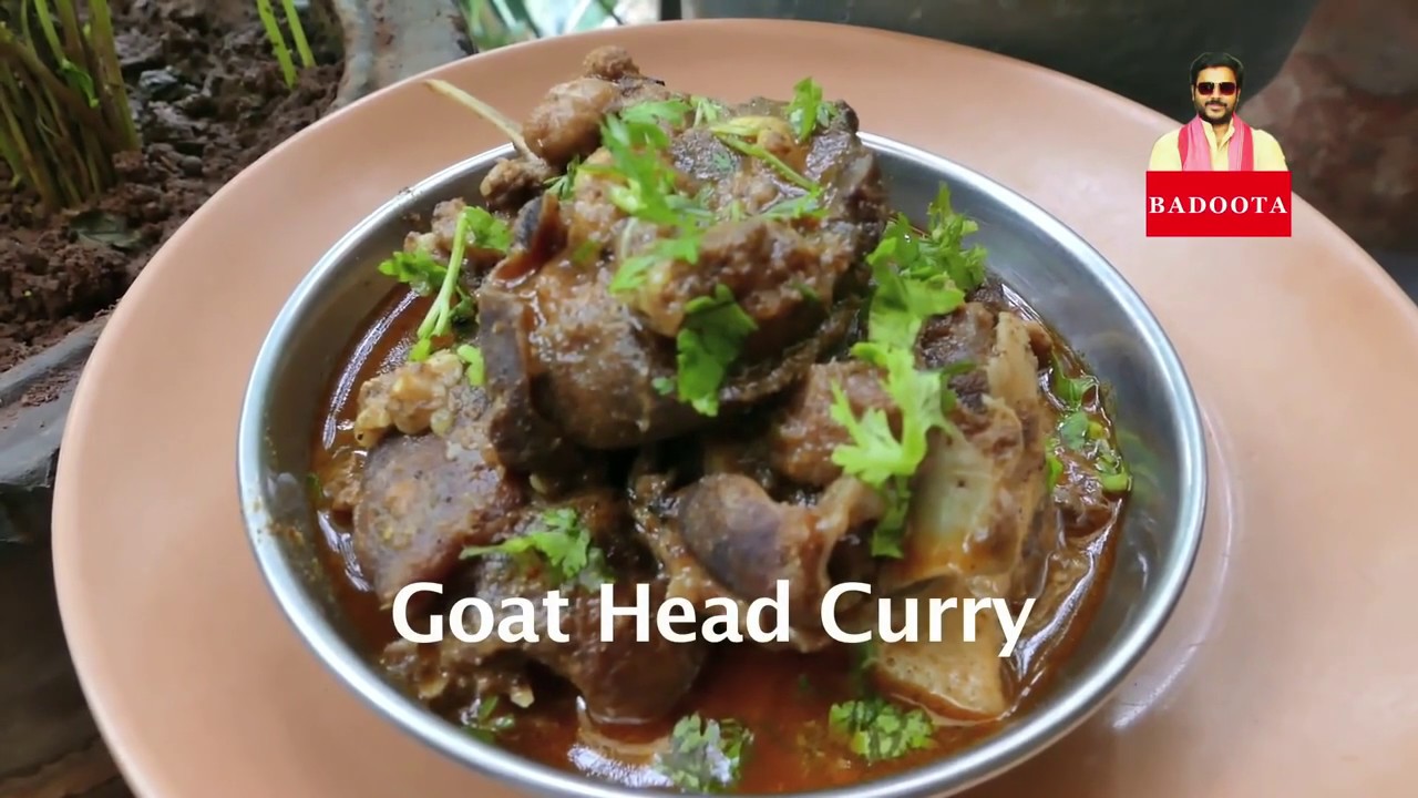 How to Make Tale Mamsa Saaru (Goat Head Curry) _ Indian Recipes - YouTube