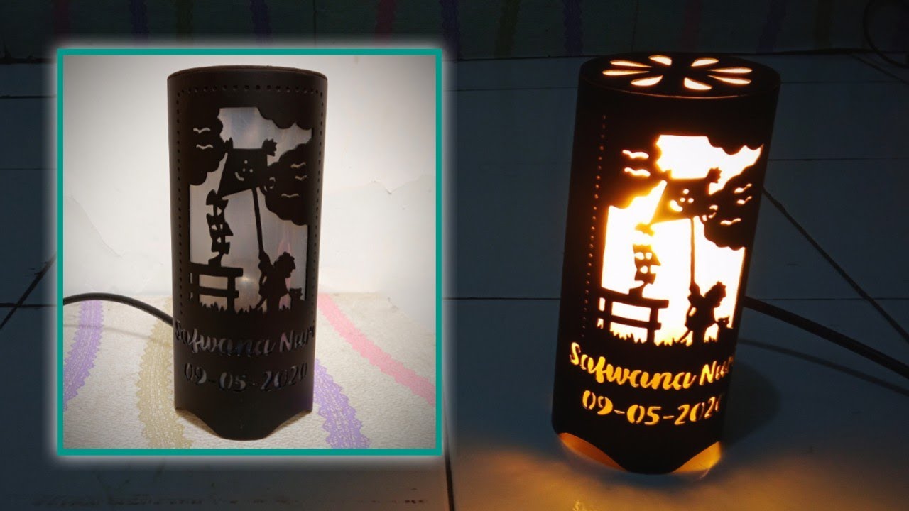 membuat lampu hias hadiah ulang tahun dari pipa paralon - YouTube