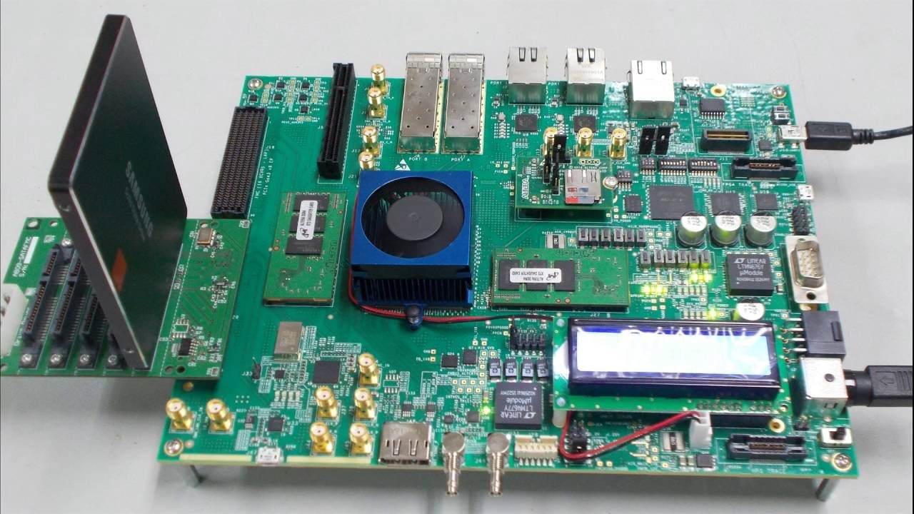 FPGA + SATA AHCI IPcore on Altera Arria 10 SX SoC - YouTube