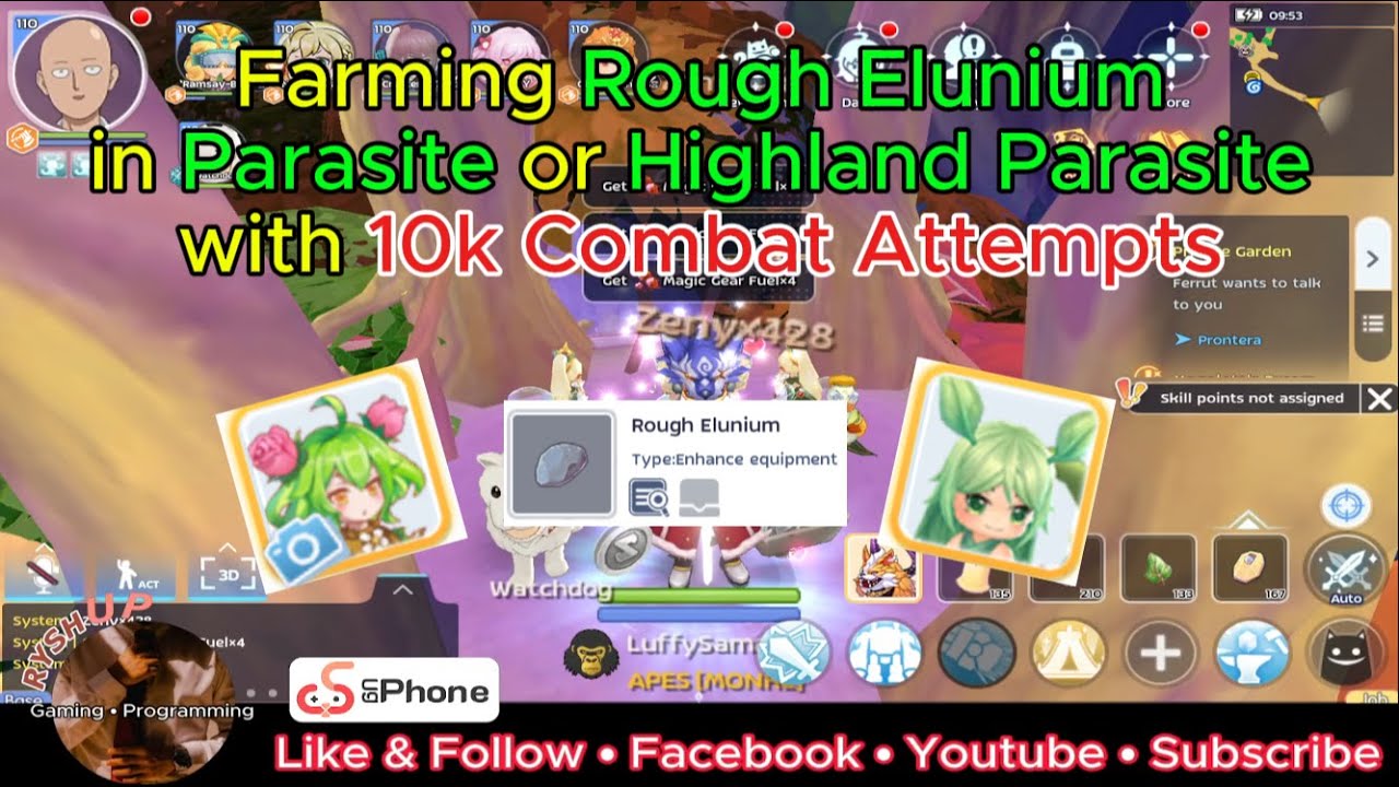 Ragnarok M Classic: Farming Rough Elunium in Parasite or Highland ...