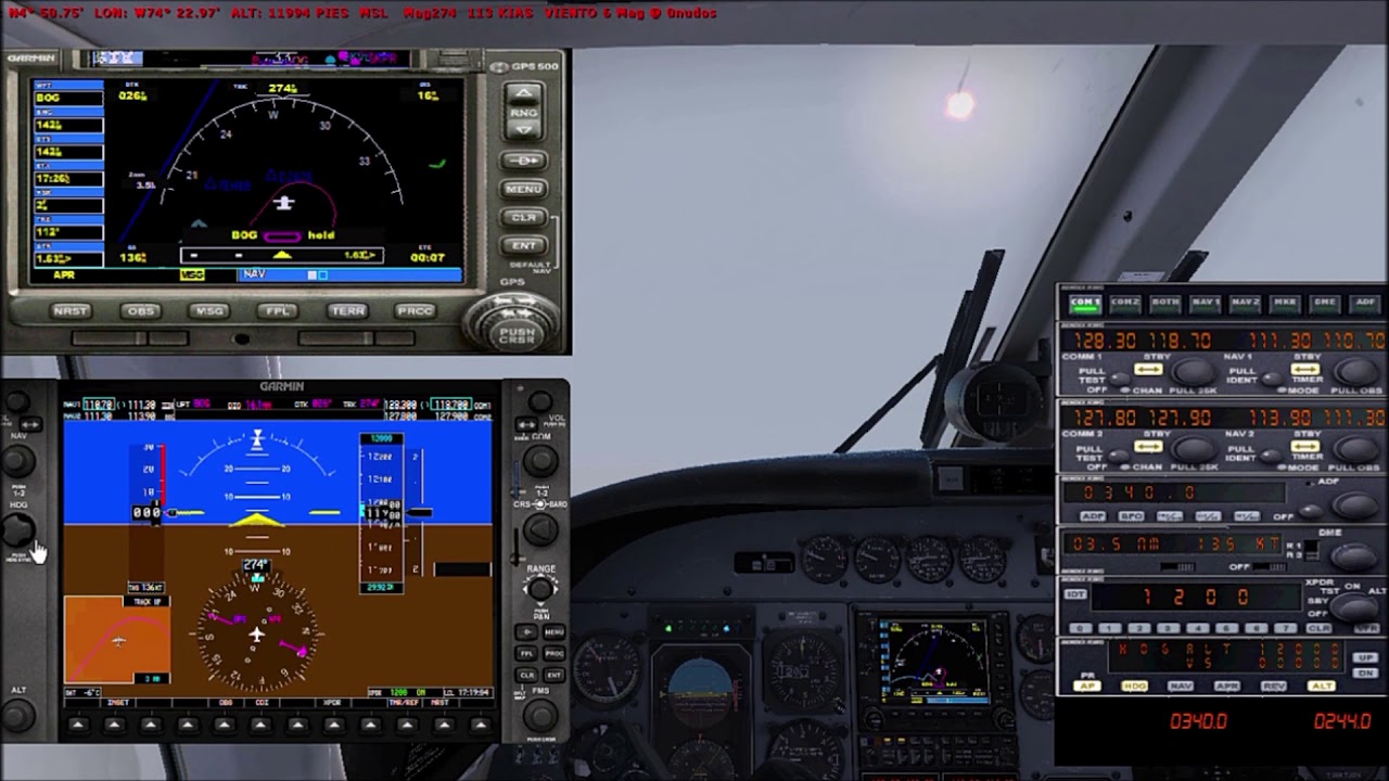 Flight Simulator TC-690B NAV-GPS ILS Breaking on Approach - YouTube