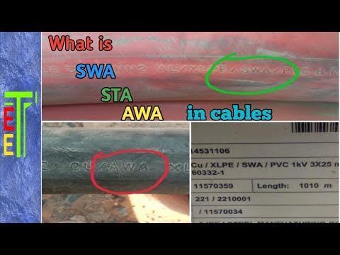 What is SWA, STA, AWA in cables