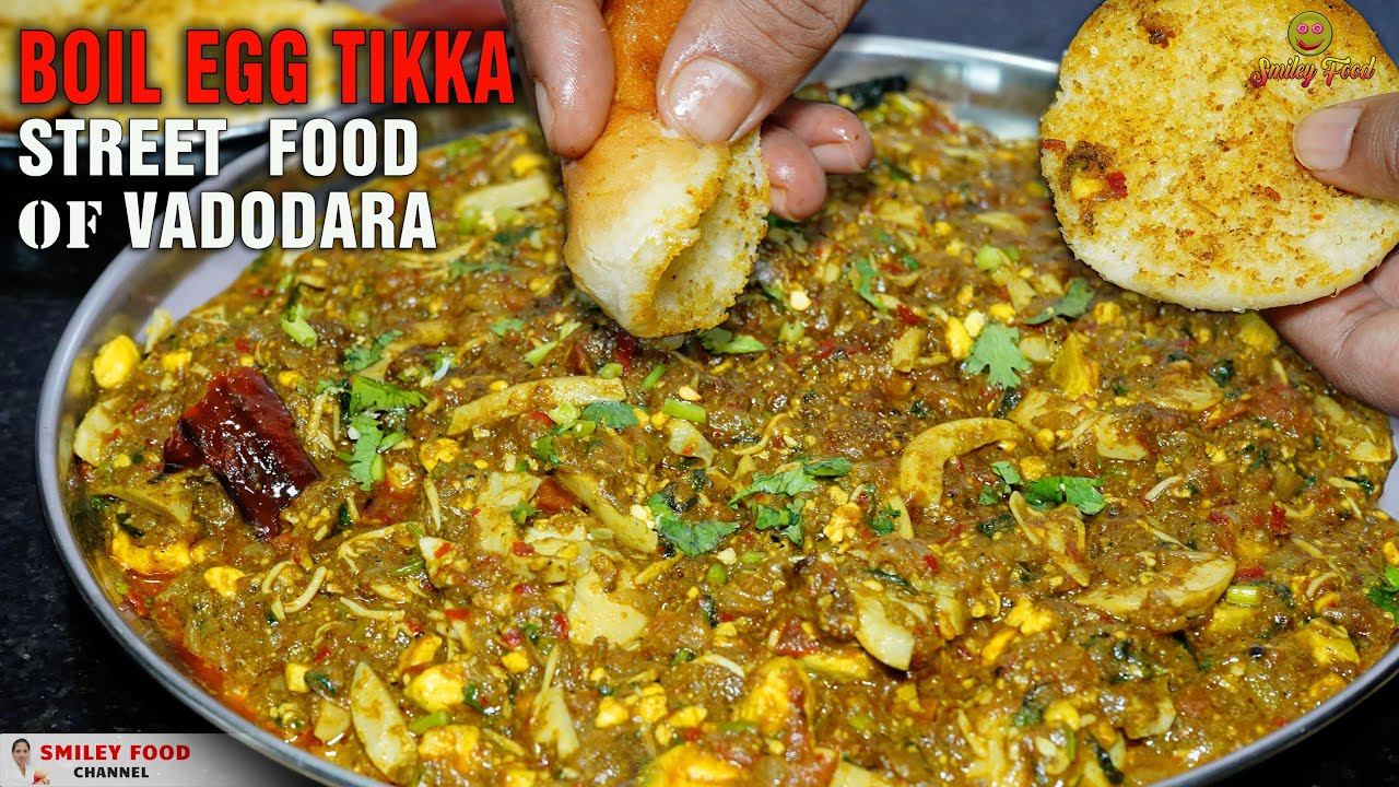बड़ौदा का फेमस स्ट्रीट फ़ूड बॉईल टिक्का | Boil Egg Tikka Recipe by ...